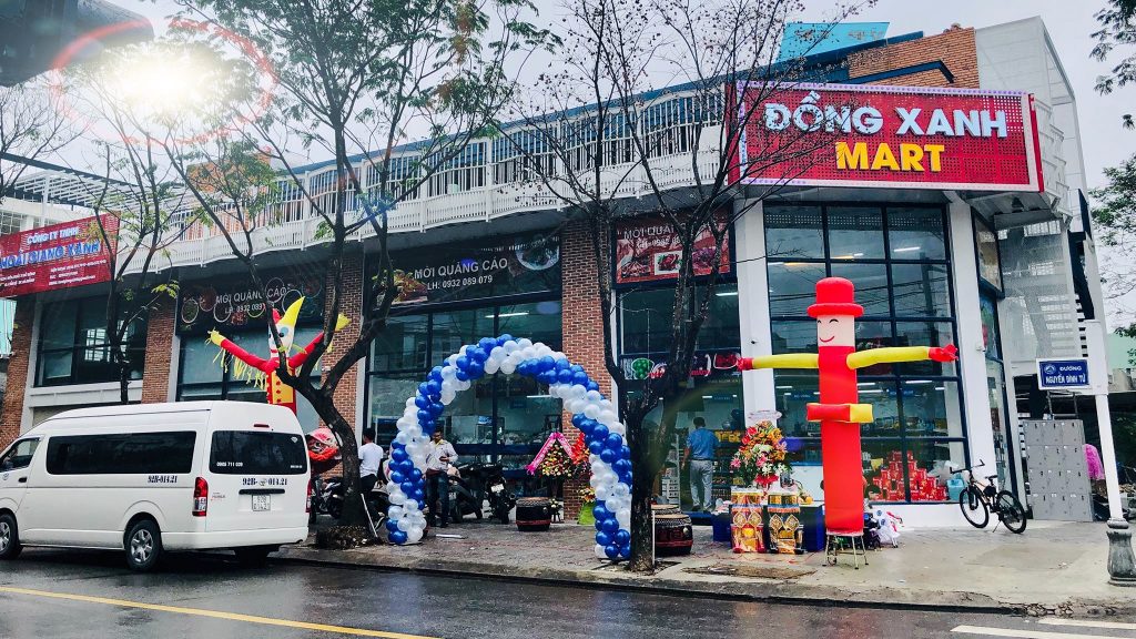 Lắp đặt kệ siêu thị lưới cho Đồng Xanh mart Đà Nẵng - Vietposrack